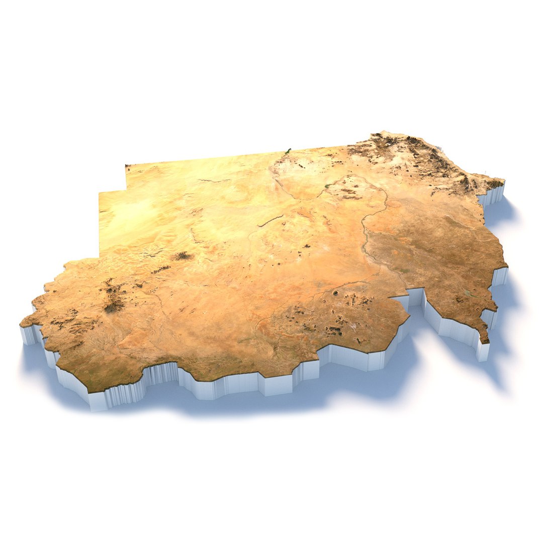 3D Model Sudan Terrain Map - TurboSquid 2336761