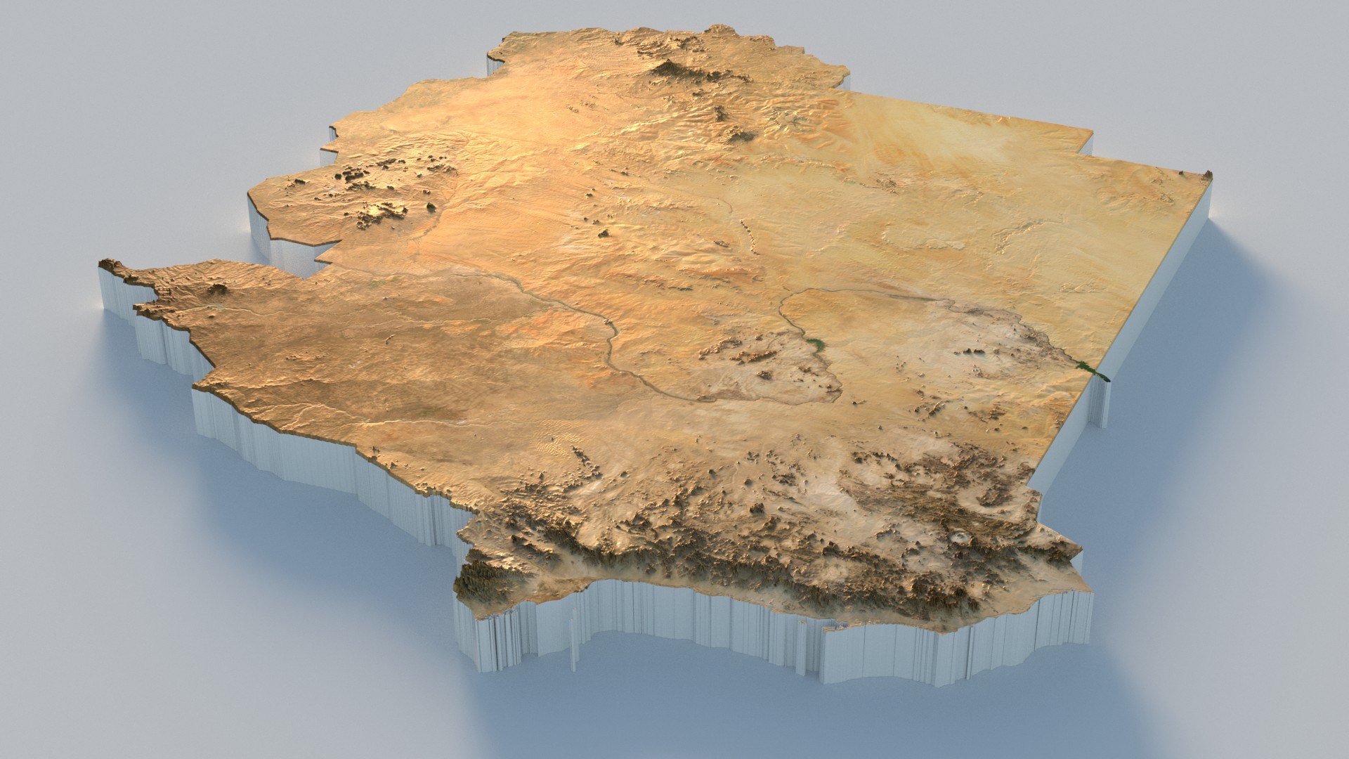 3D Model Sudan Terrain Map - TurboSquid 2336761