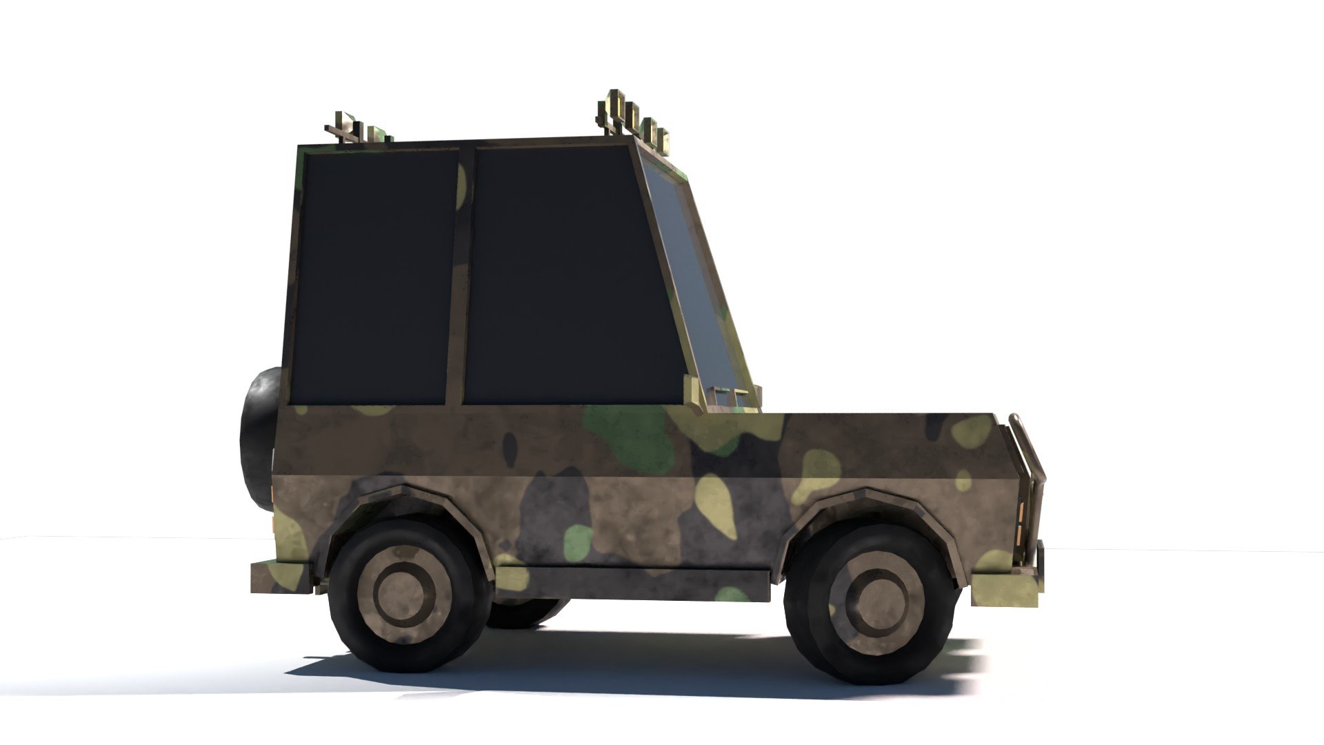 Low Poly Military Jeep 3D Model - TurboSquid 2251916