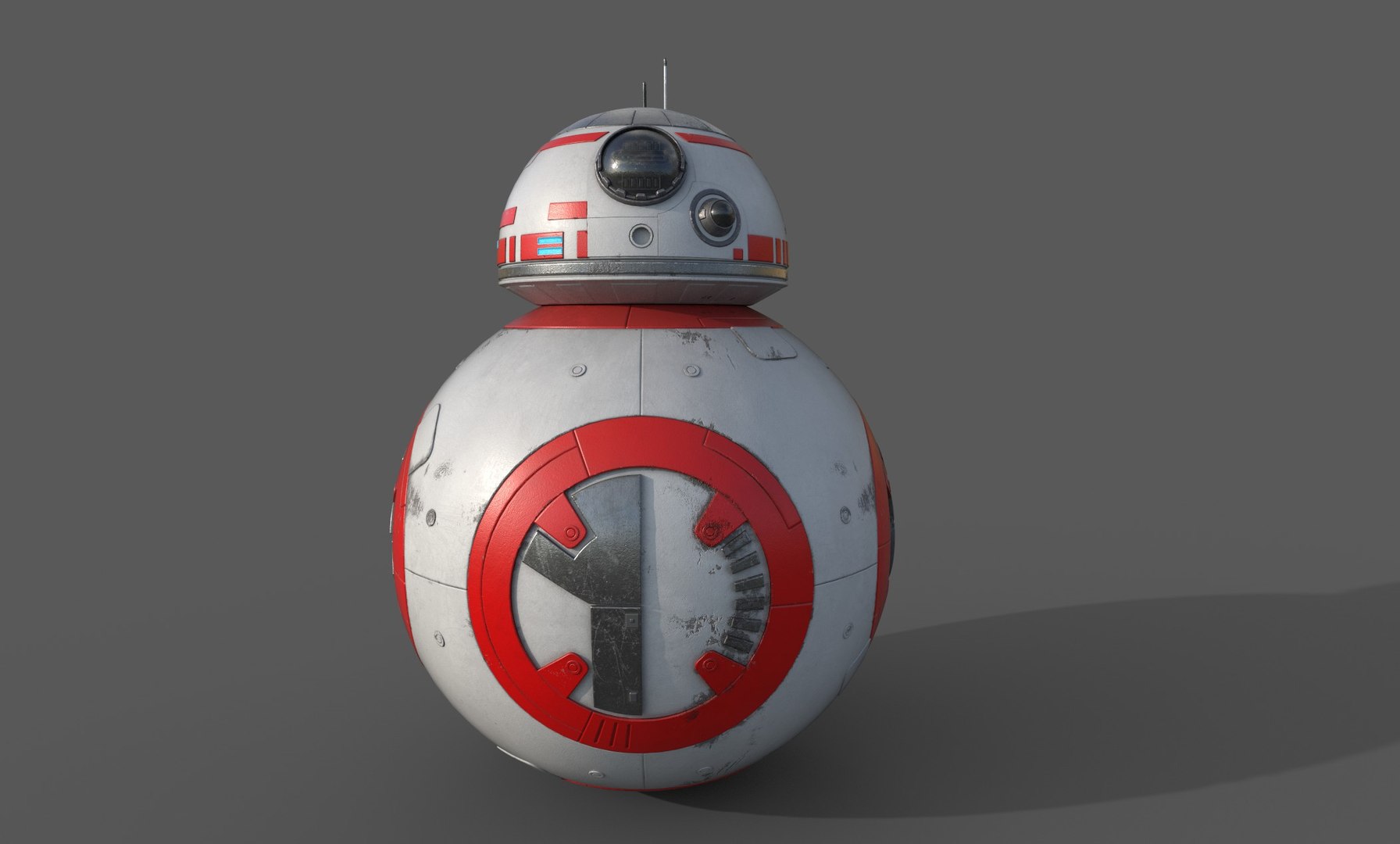 StarWars - BB8- Droid - Game Ready- Lowpoly Detailed 3D Model ...