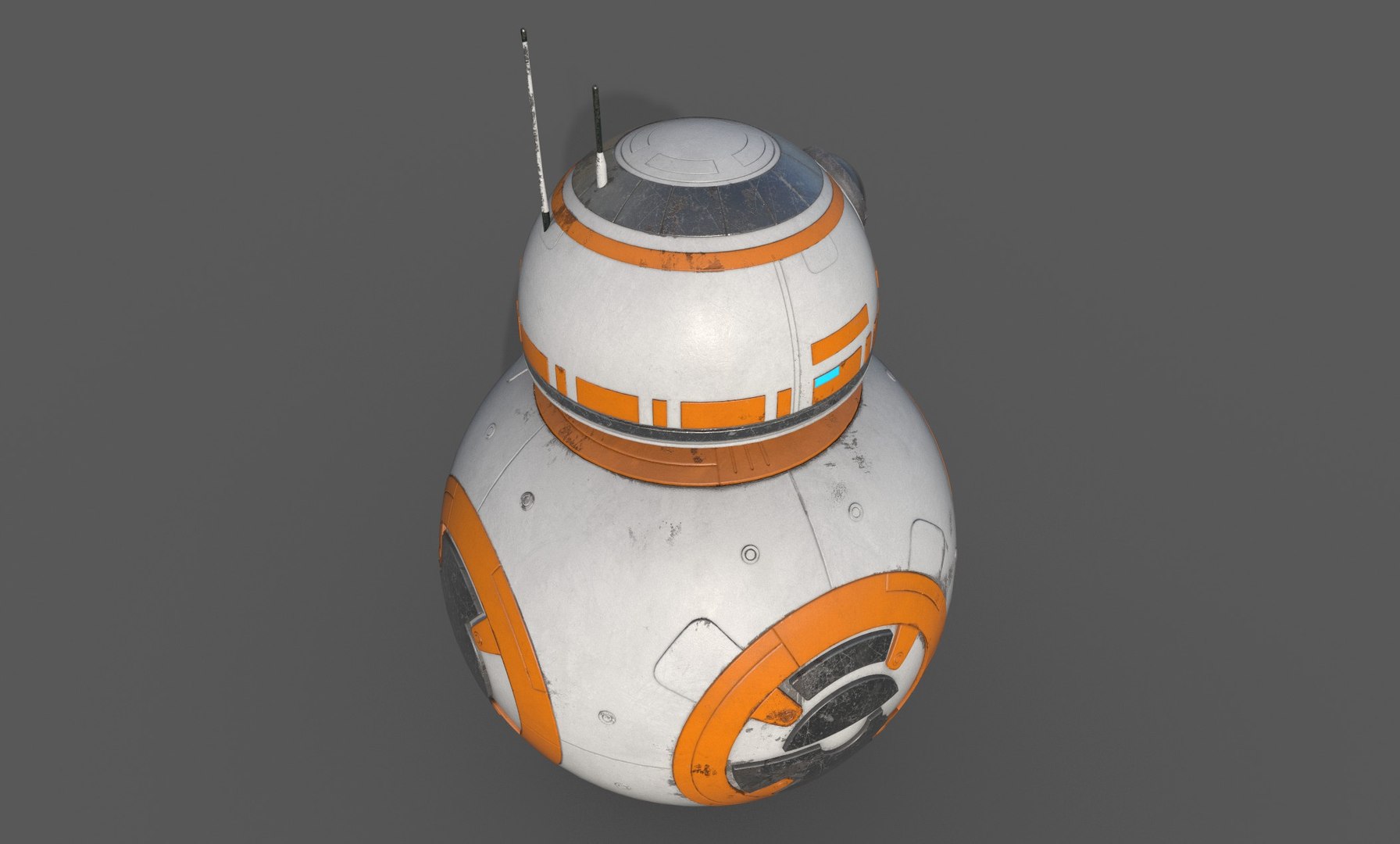 StarWars - BB8- Droid - Game Ready- Lowpoly Detailed 3D Model ...