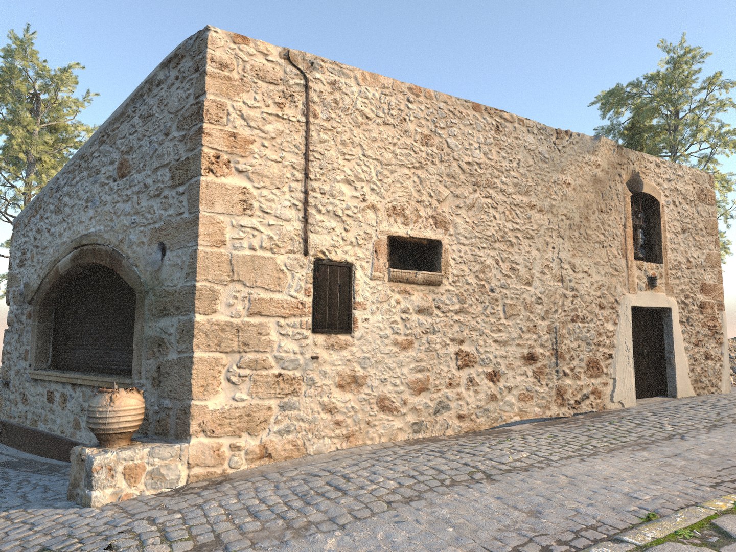 3D Greece Ancient Building Scene - TurboSquid 1979417