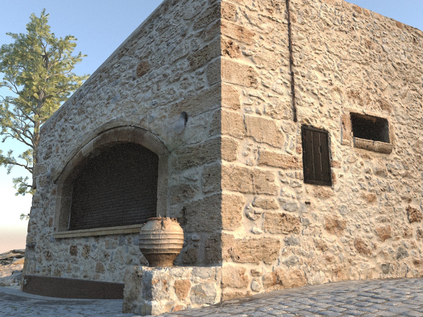 3D Greece Ancient Building Scene - TurboSquid 1979417