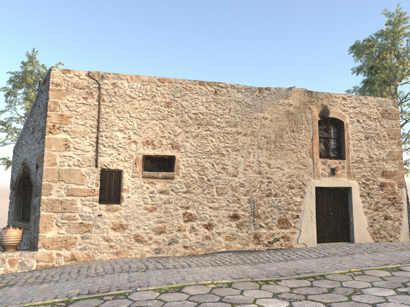 3D Greece Ancient Building Scene - TurboSquid 1979417