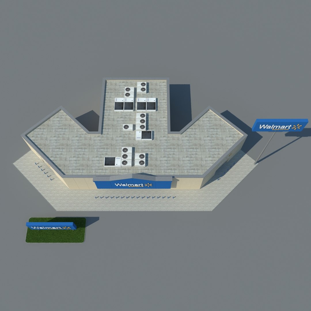 3d Model Walmart Centere