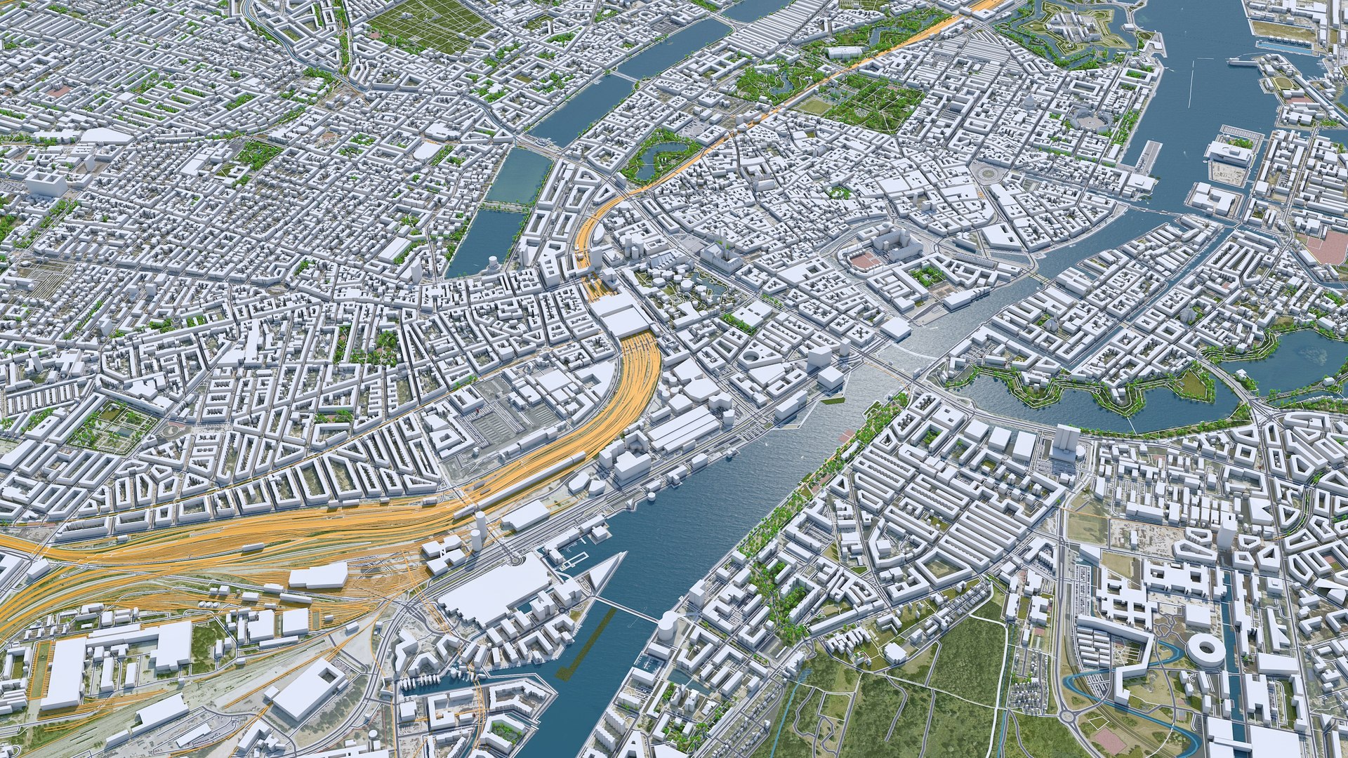 3D Copenhagen Downtown Denmark - TurboSquid 1988749