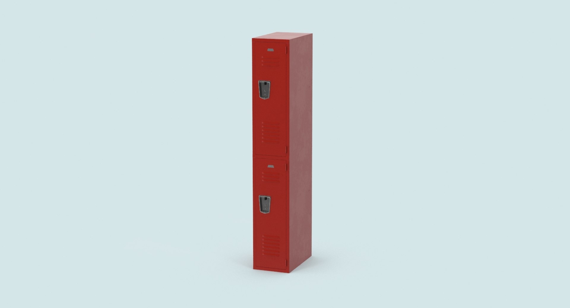 Red Closed Locker 3d Max