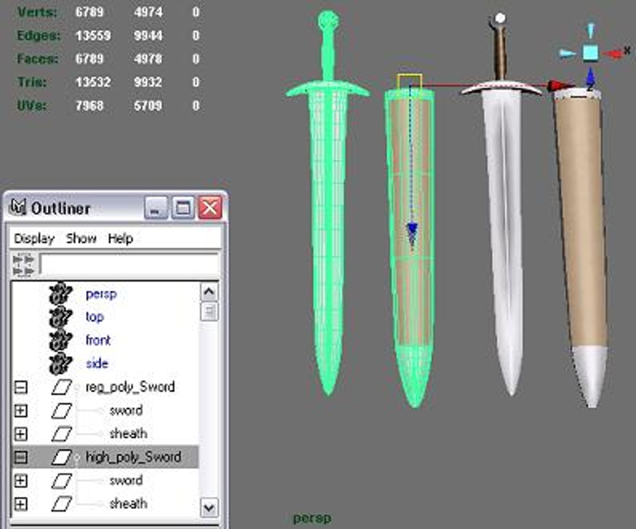 3d Model Of Broad Sword Sheath