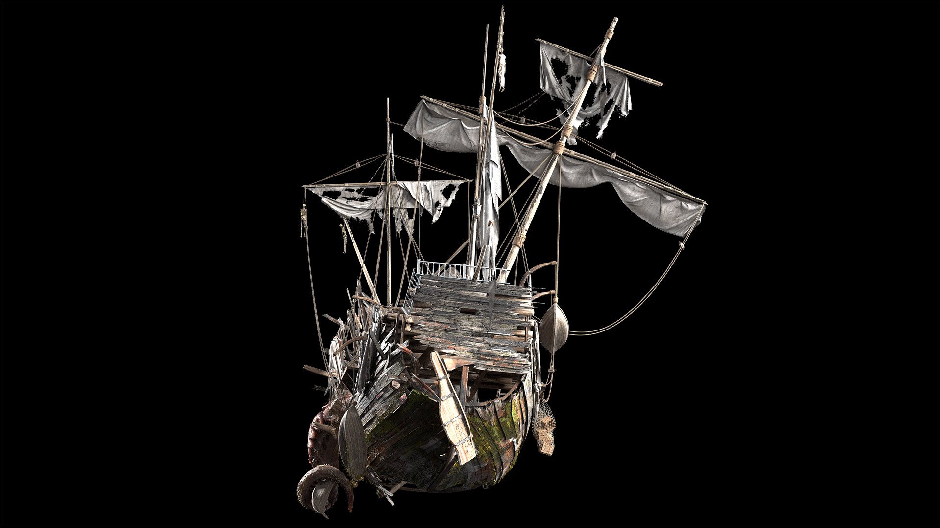 3D Ship Broken - TurboSquid 2029955