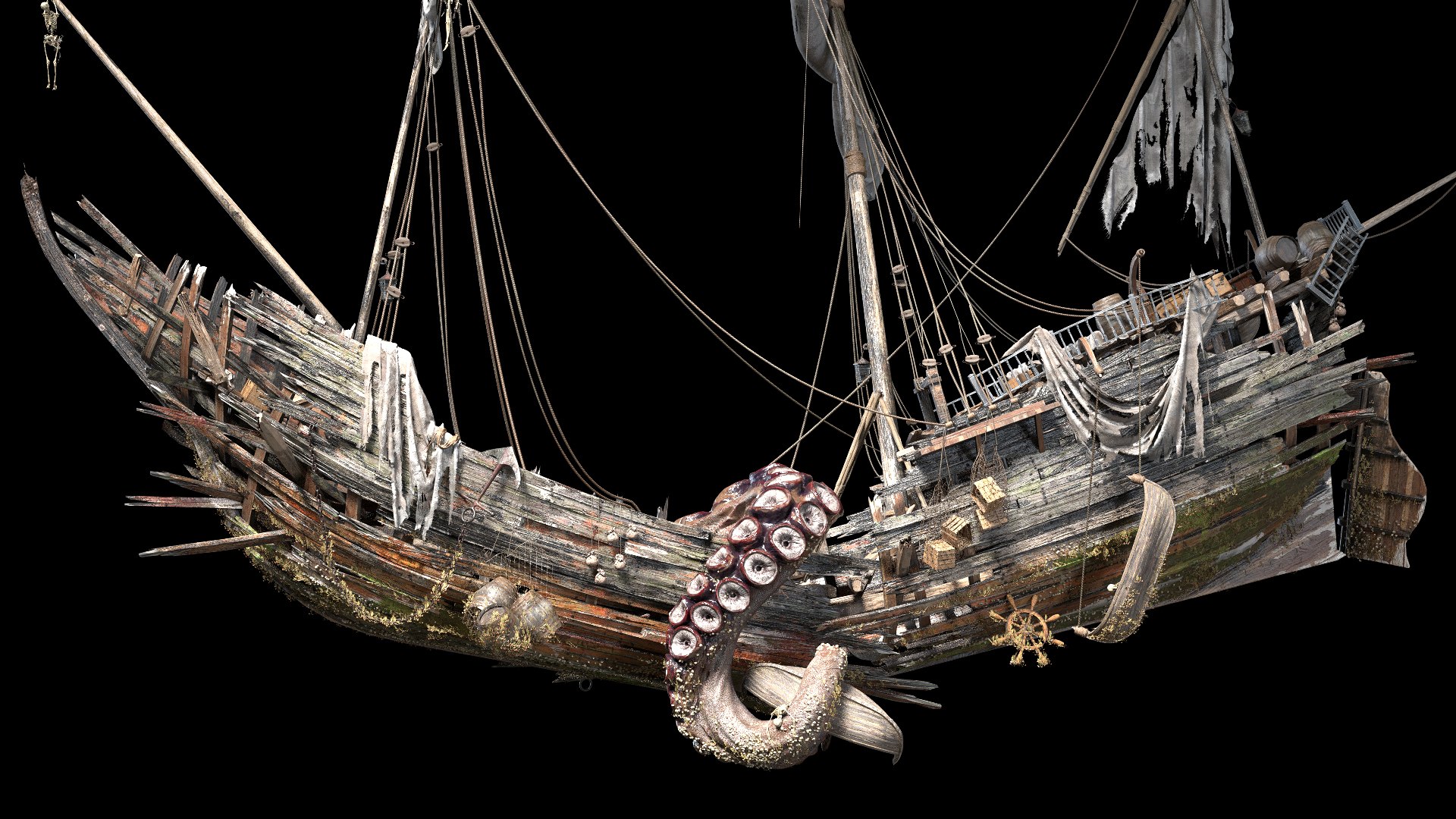 3D Ship Broken - TurboSquid 2029955