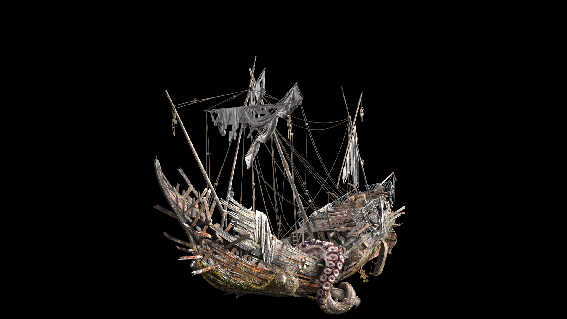 3D Ship Broken - TurboSquid 2029955