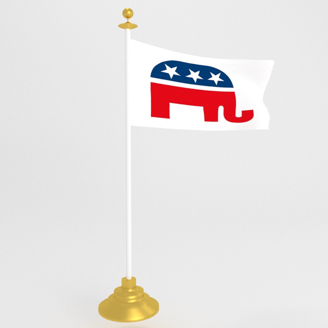 3D republican party flag model - TurboSquid 1595373
