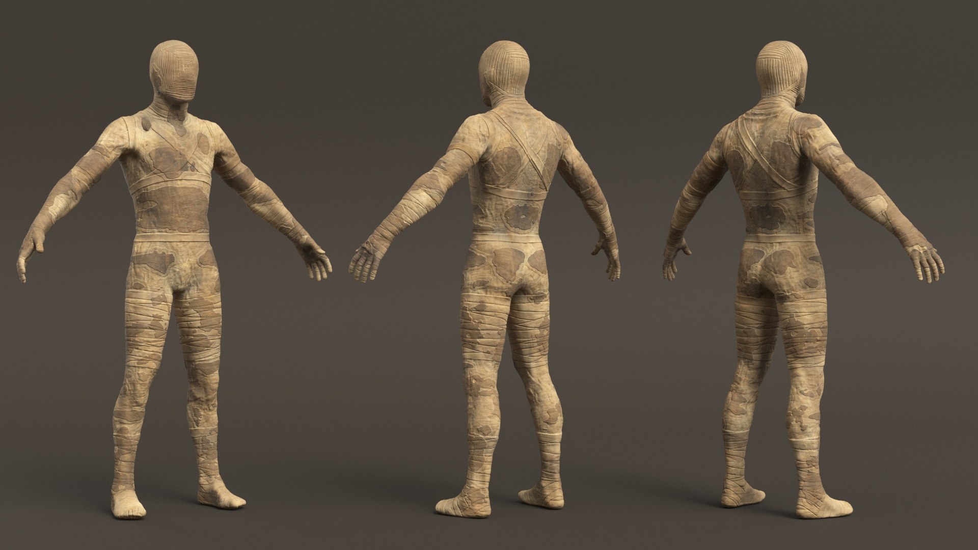 3D Mummy Rigged For Maya - TurboSquid 2282320