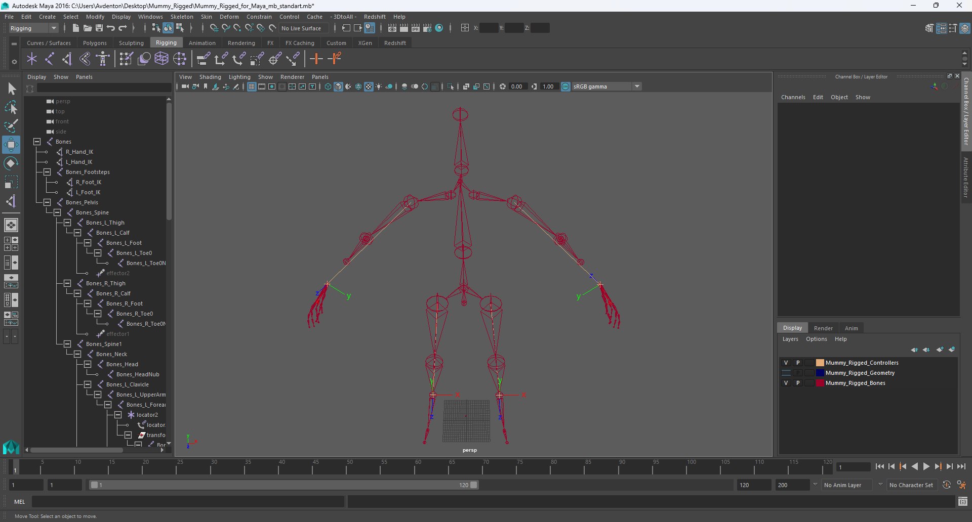 3D Mummy Rigged For Maya - TurboSquid 2282320