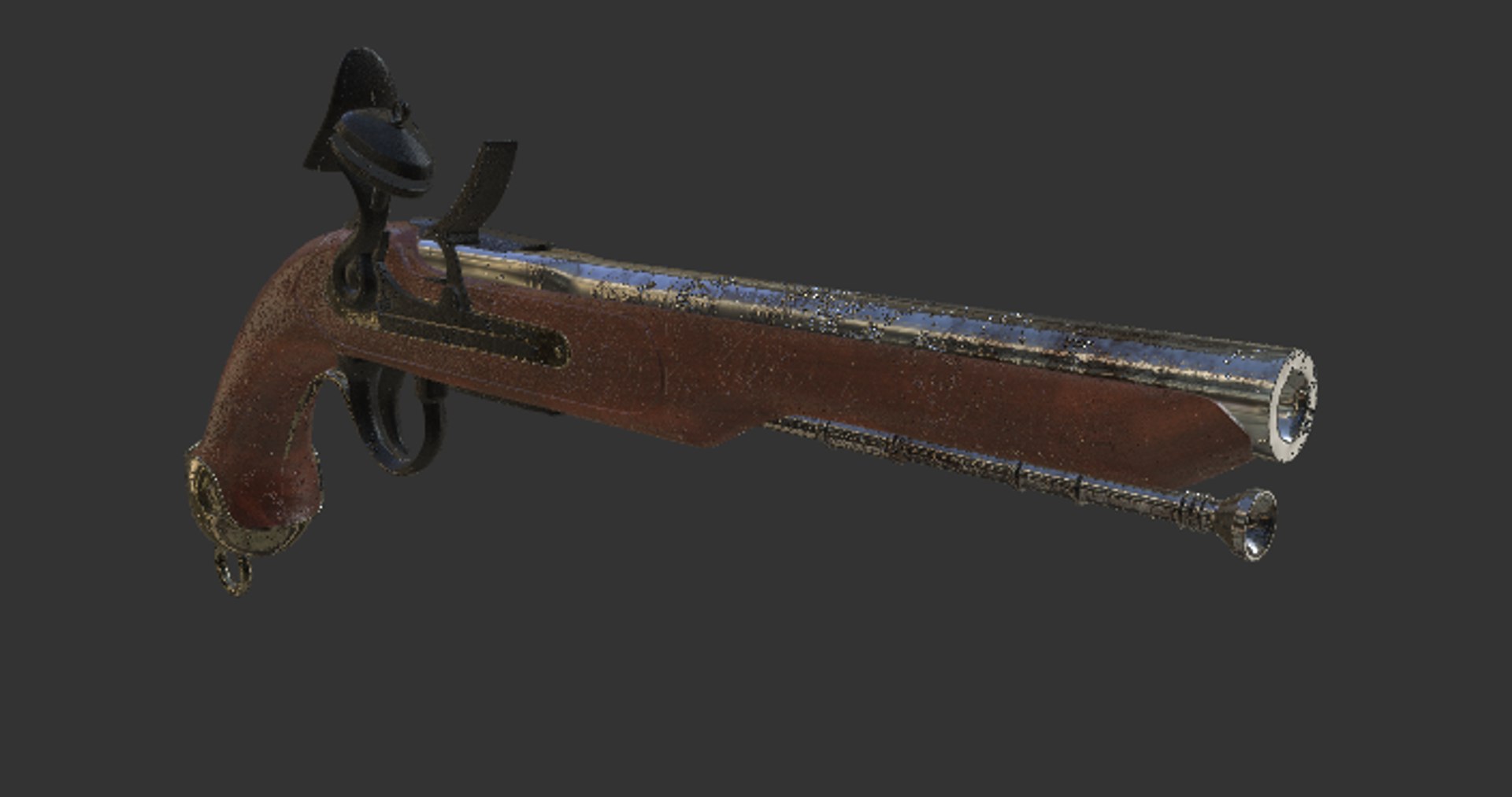 Musket Gun Wearing 3d Model
