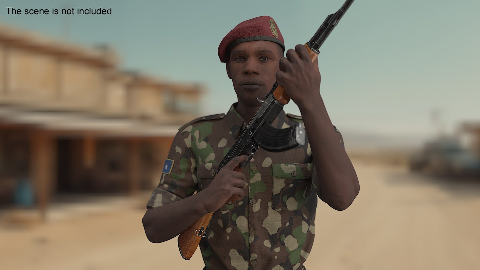 Armed AK-47 Soldier In Uniform Fur 3D Model - TurboSquid 2390003