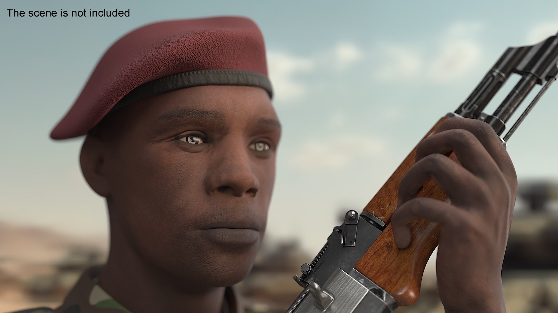 Armed AK-47 Soldier In Uniform Fur 3D Model - TurboSquid 2390003