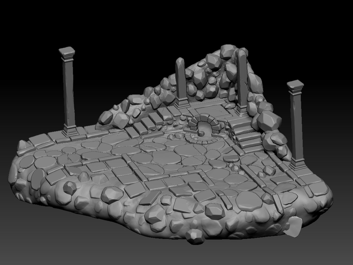 3D Ruin Model - TurboSquid 1450064