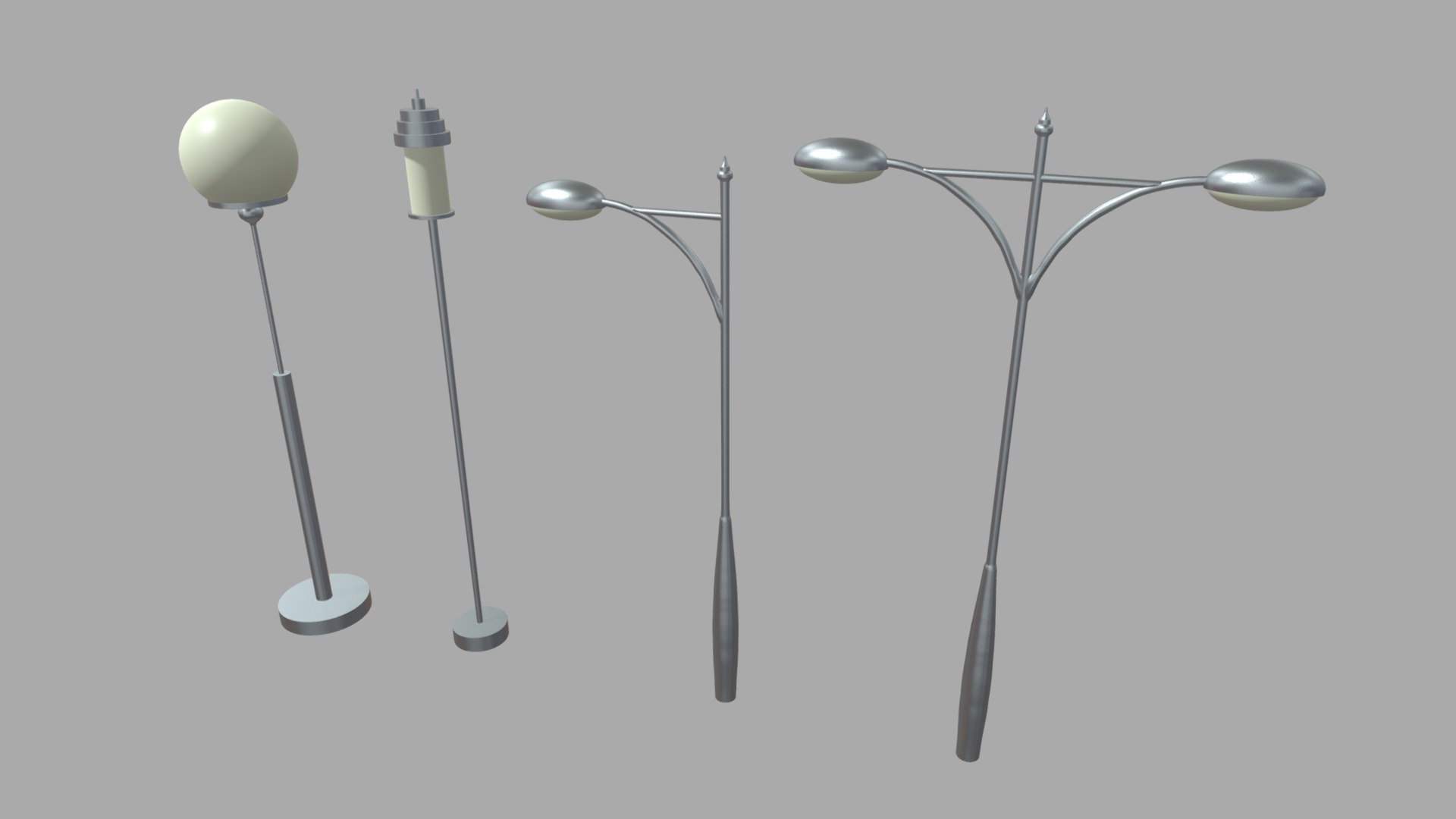 3D Model Street Lights Pack - TurboSquid 1998008