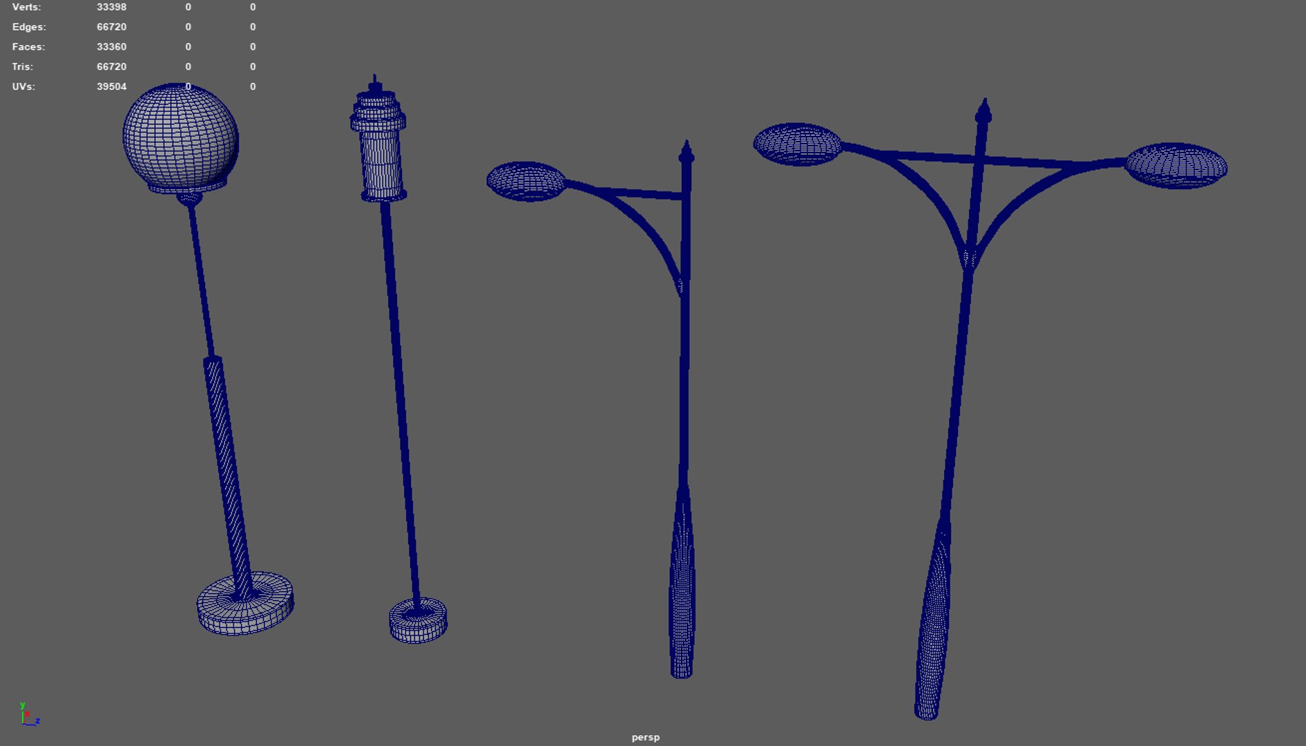 3D Model Street Lights Pack - TurboSquid 1998008
