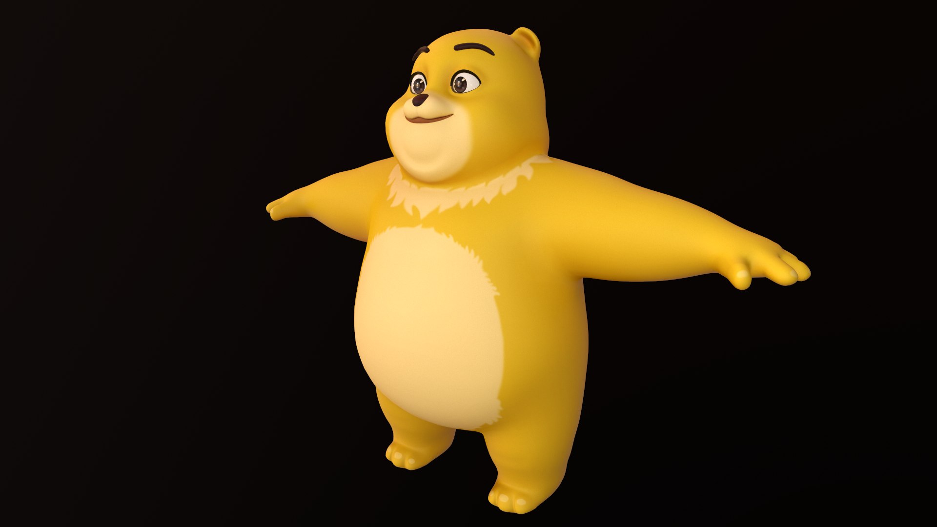 Bear Yellow - Rig 3D Model - TurboSquid 1379135