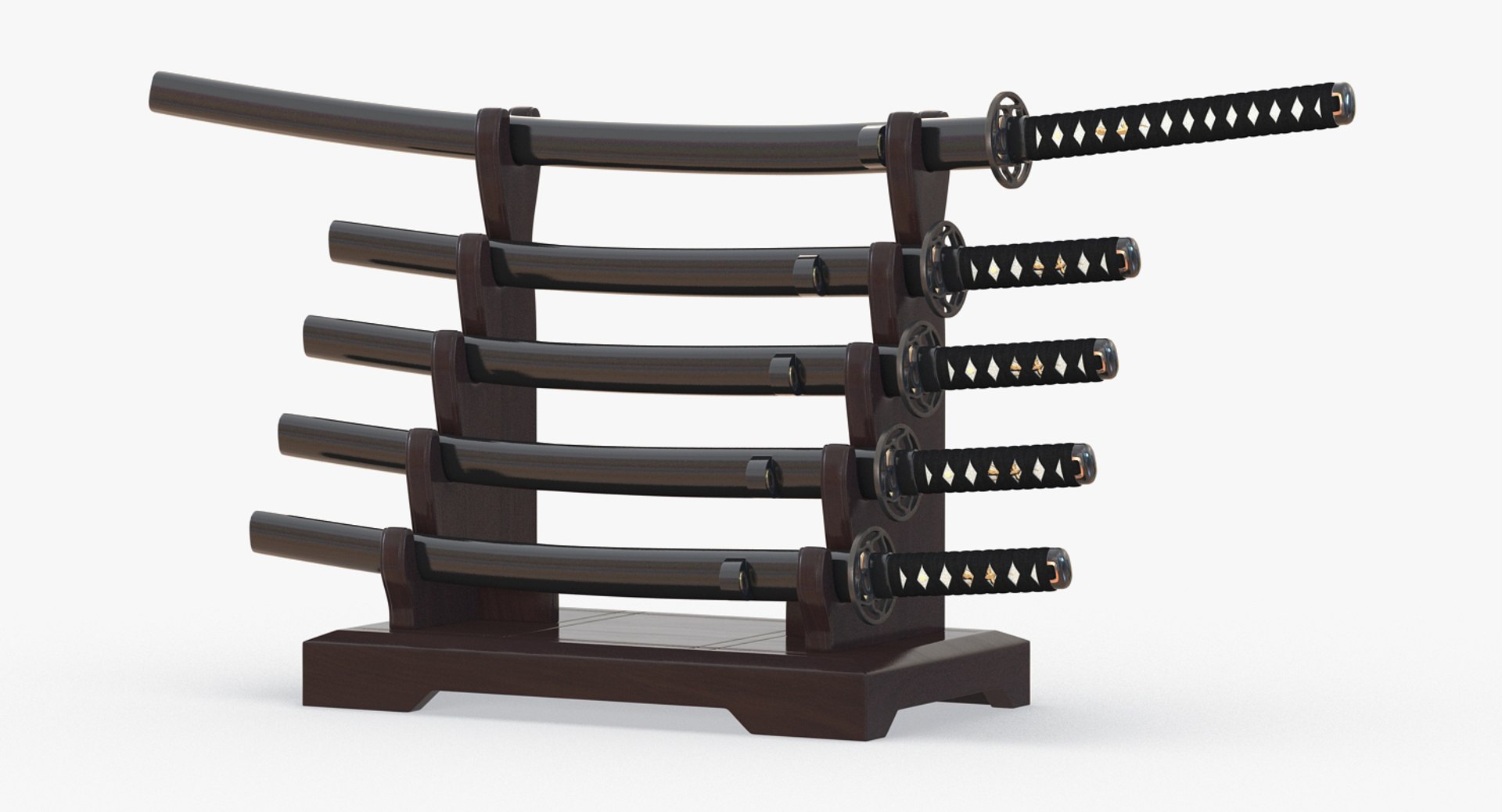 Japanese Sword Katana Display 3d Model