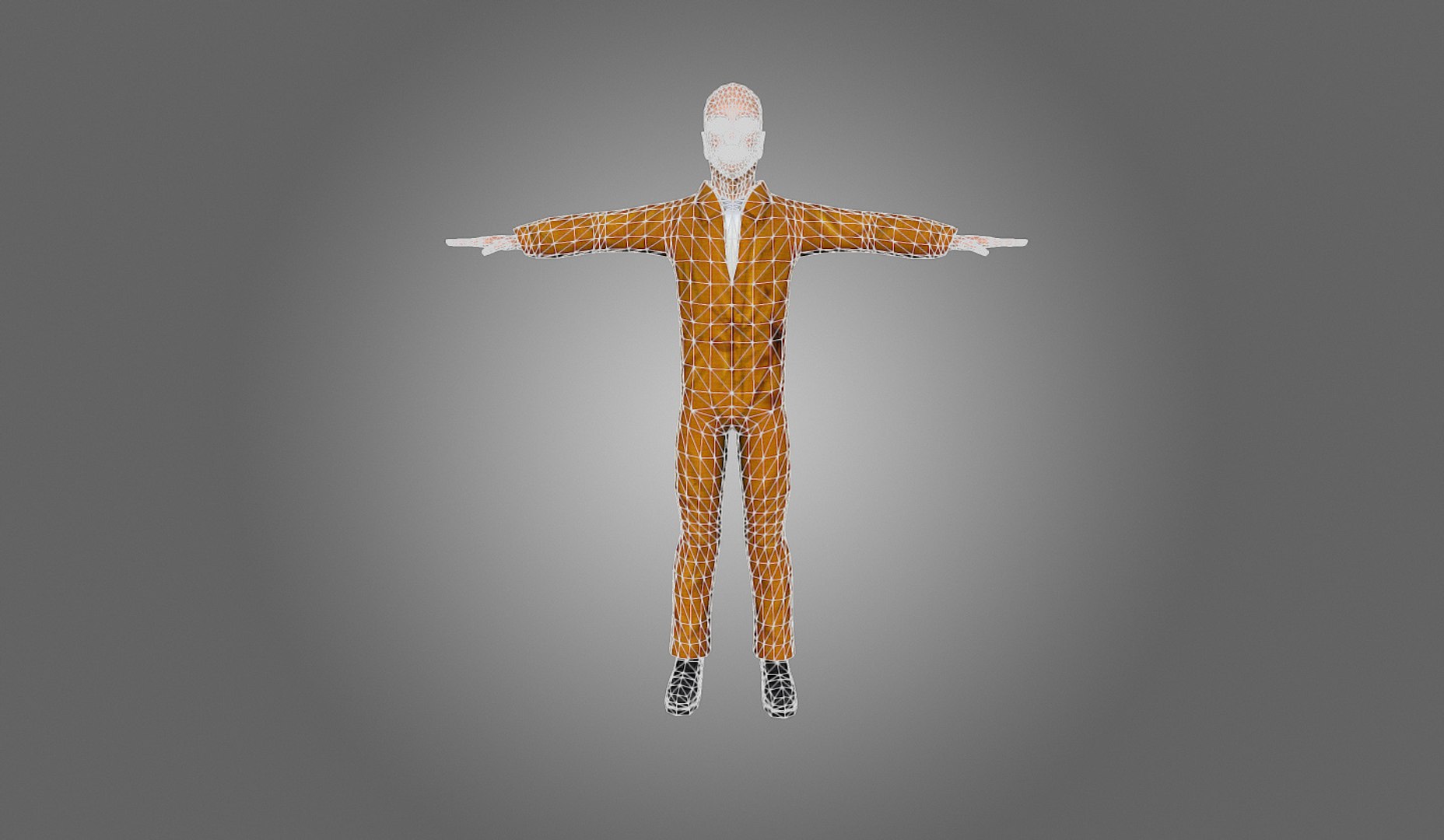 3d Prisoner Low-poly Model