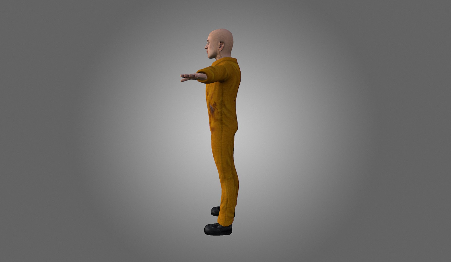 3d Prisoner Low-poly Model