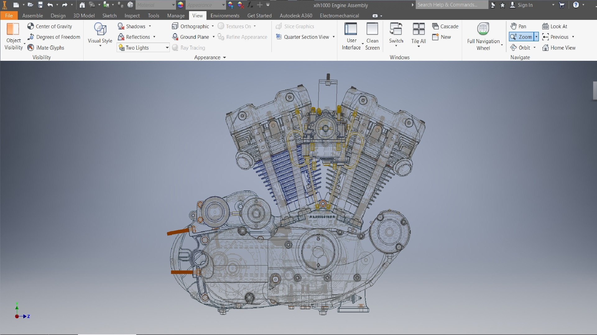 XLH1000 Motorcycle Engine 3D Model - TurboSquid 2282626