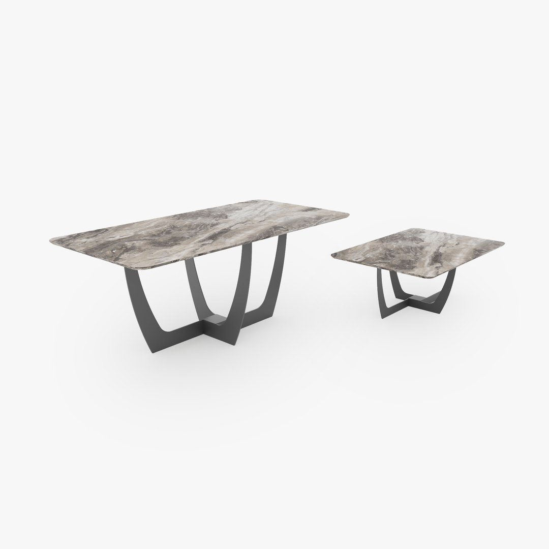 Metal Leg Table 2 Model - TurboSquid 2245722