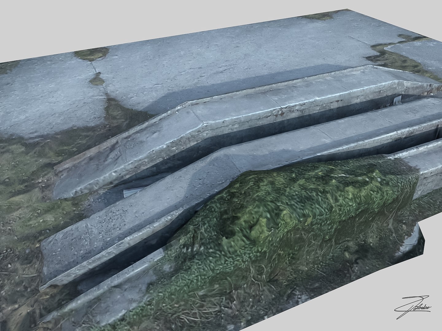 3D Concrete Loading Ramp Model - TurboSquid 1658300