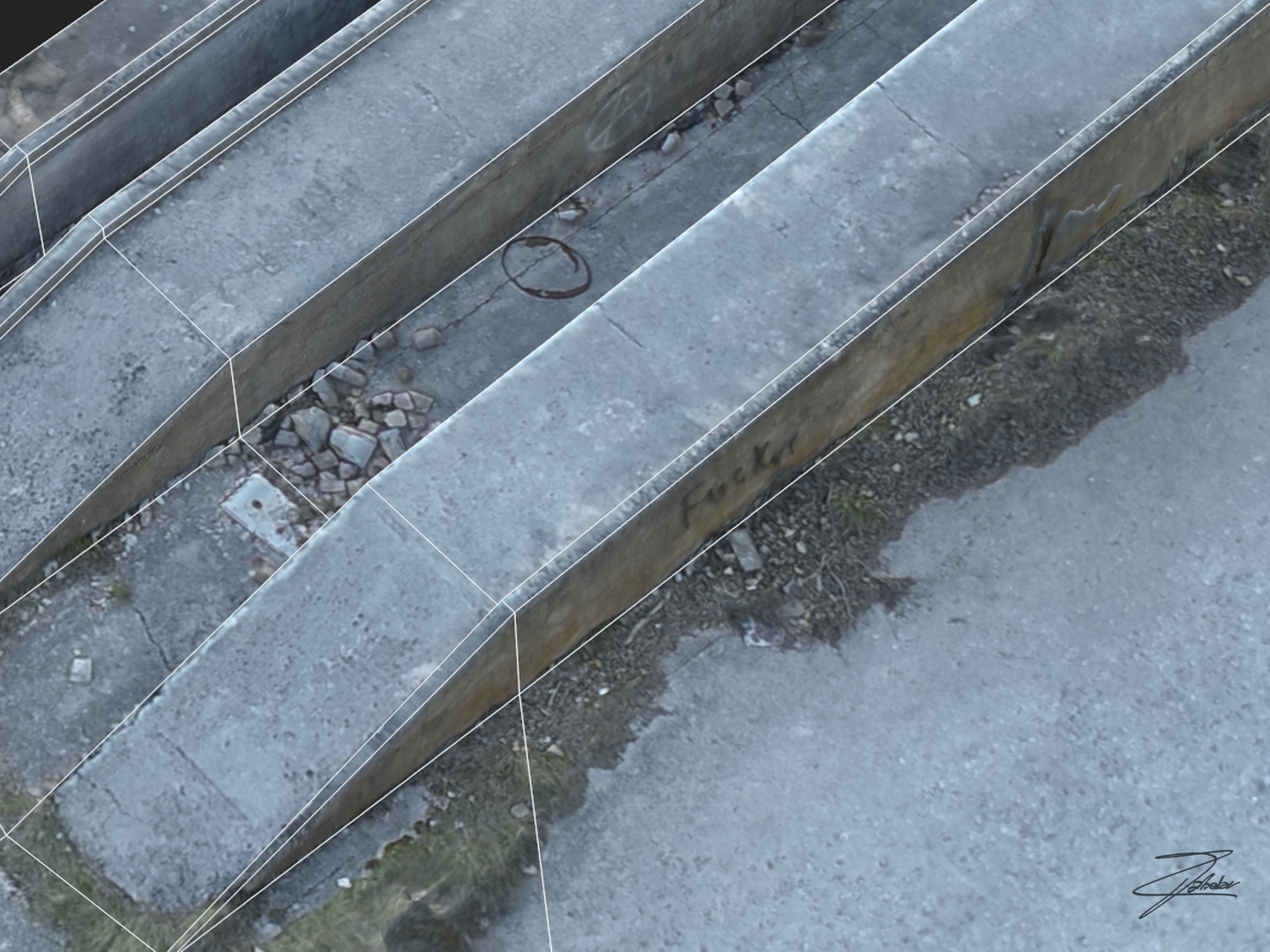 3D concrete loading ramp model - TurboSquid 1658300