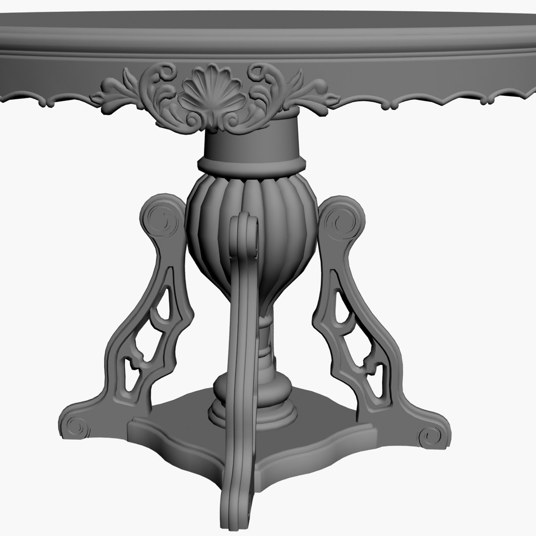 victorian table dinning 3d model