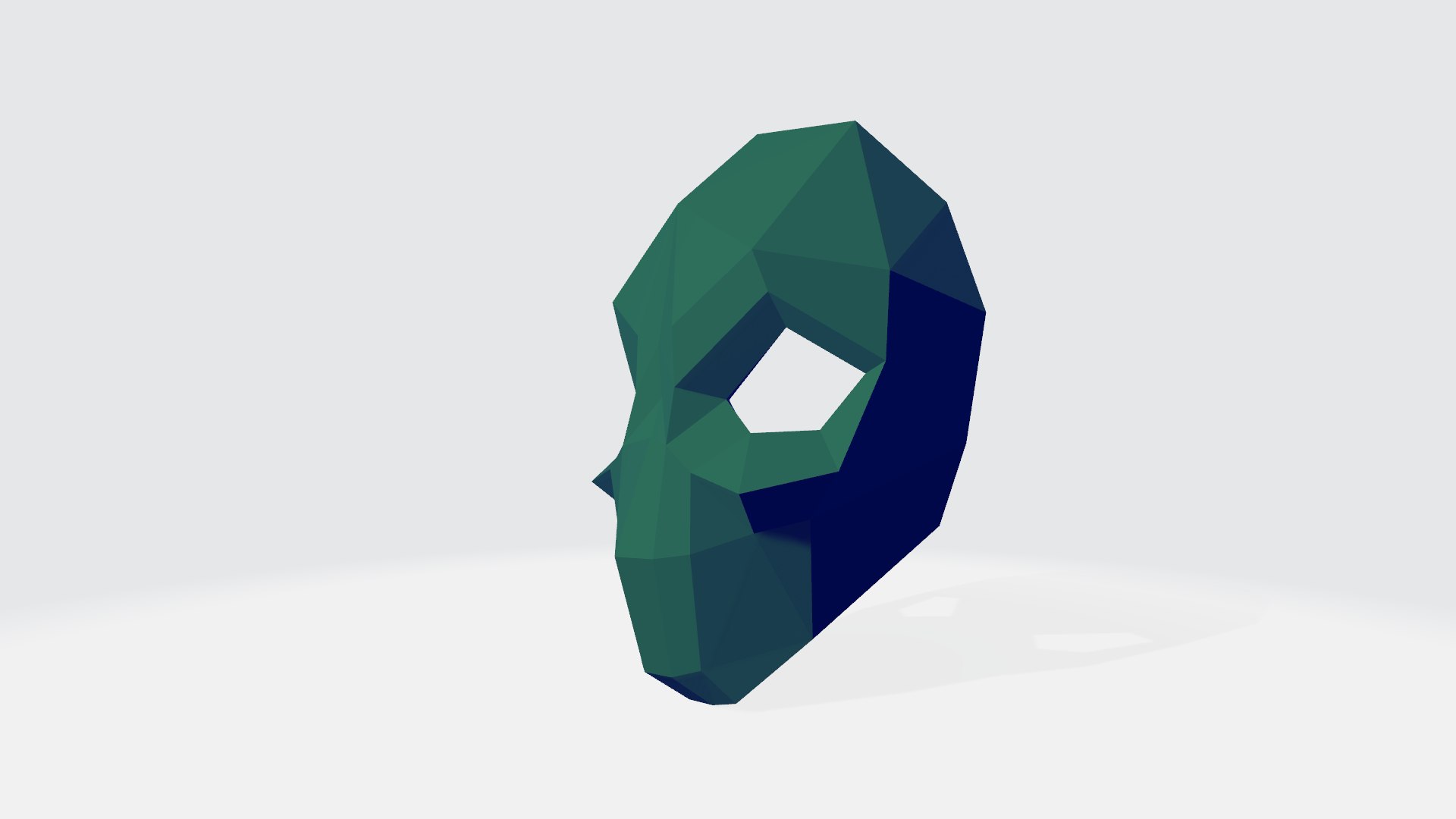 Low Poly Alien Mask Model - TurboSquid 2323382