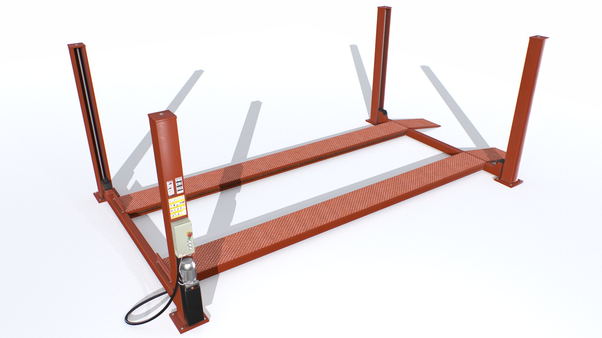 3D Four Post Lift Model - TurboSquid 1762060