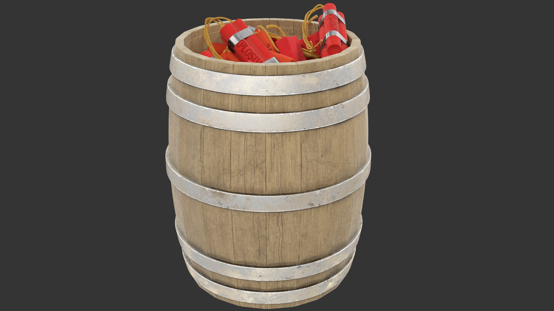 Tnt Barrel 3D Model - TurboSquid 1452213
