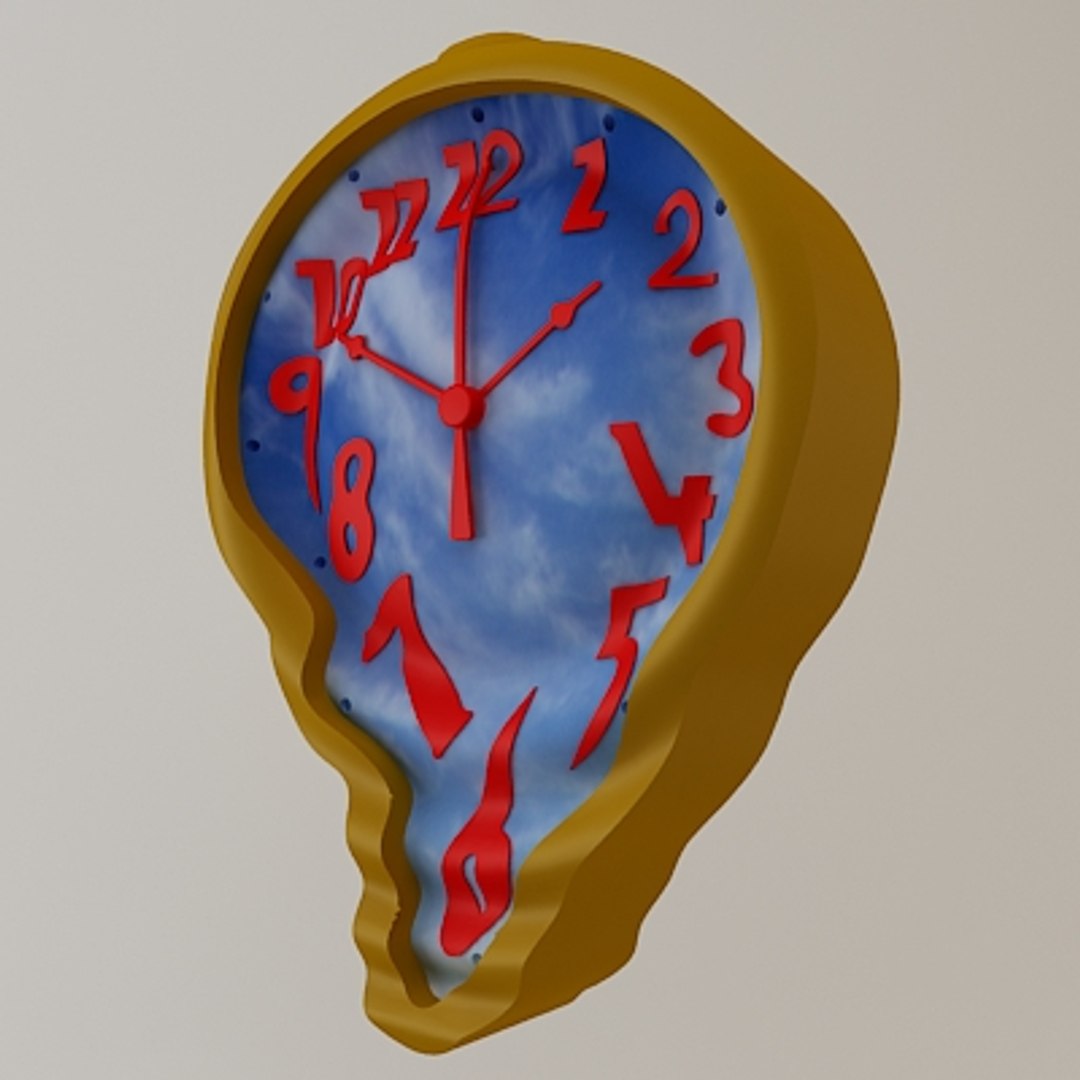 Melting Wall Clock 3d Model