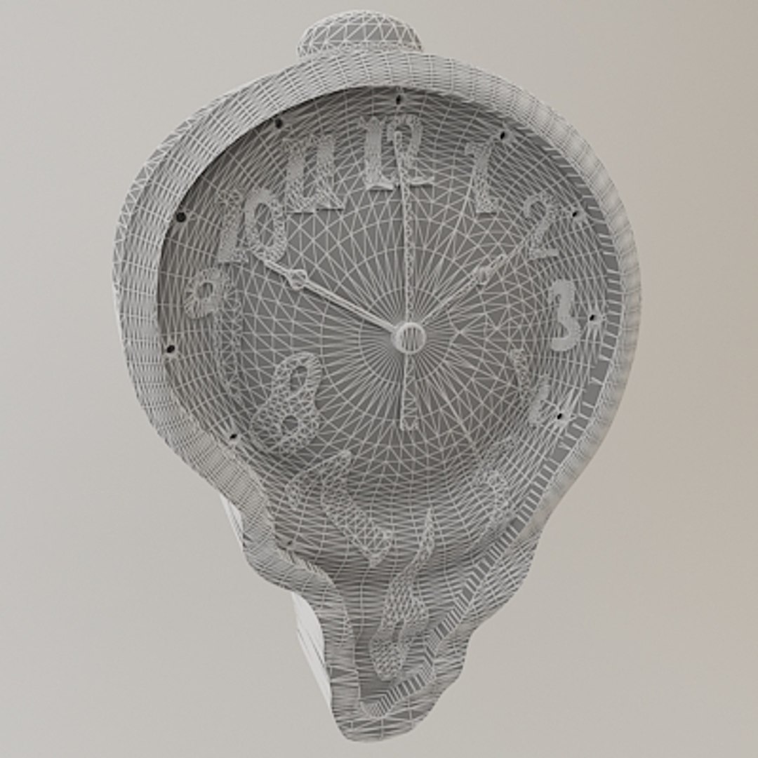 Melting Wall Clock 3d Model