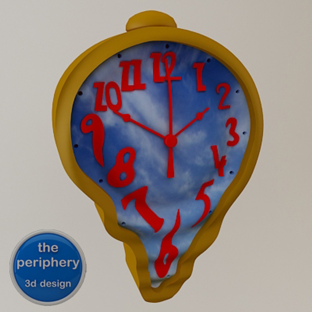 Melting Wall Clock 3d Model