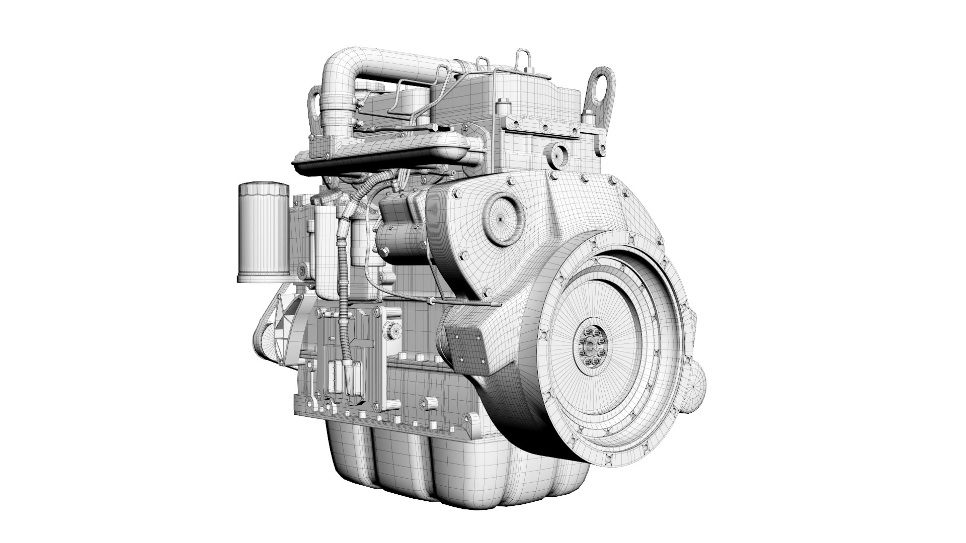 3D JCB Tier 3 Base Engine - TurboSquid 2087079