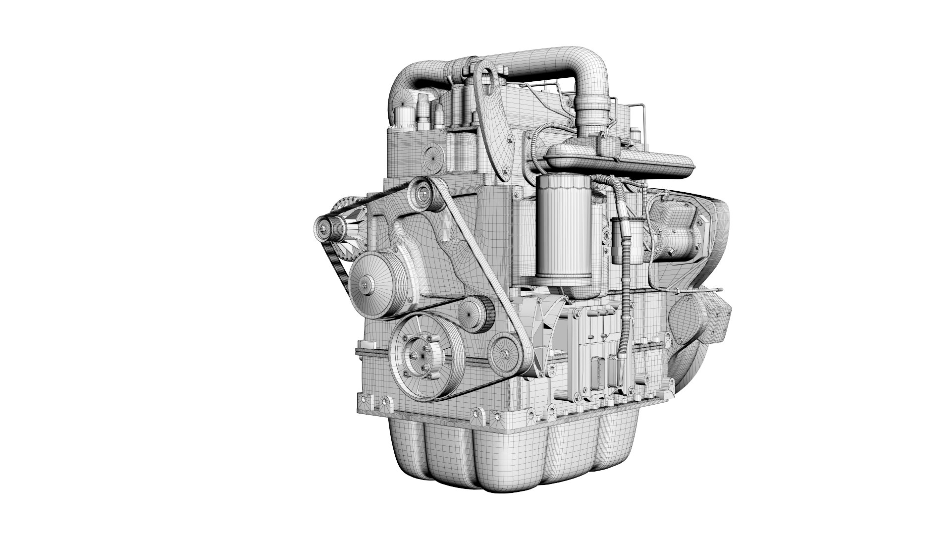 3D JCB Tier 3 Base Engine - TurboSquid 2087079