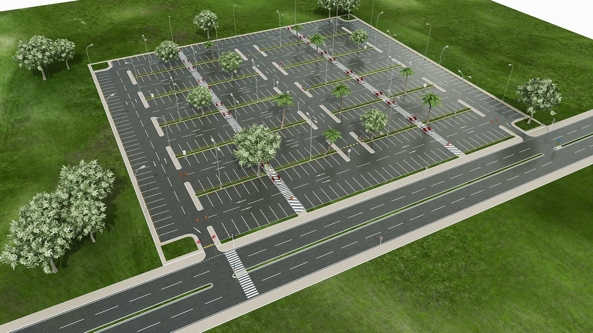 Car park 3D model - TurboSquid 1530832