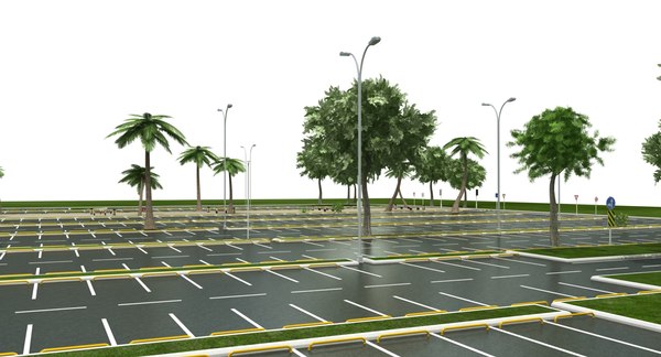 Car park 3D model - TurboSquid 1530832