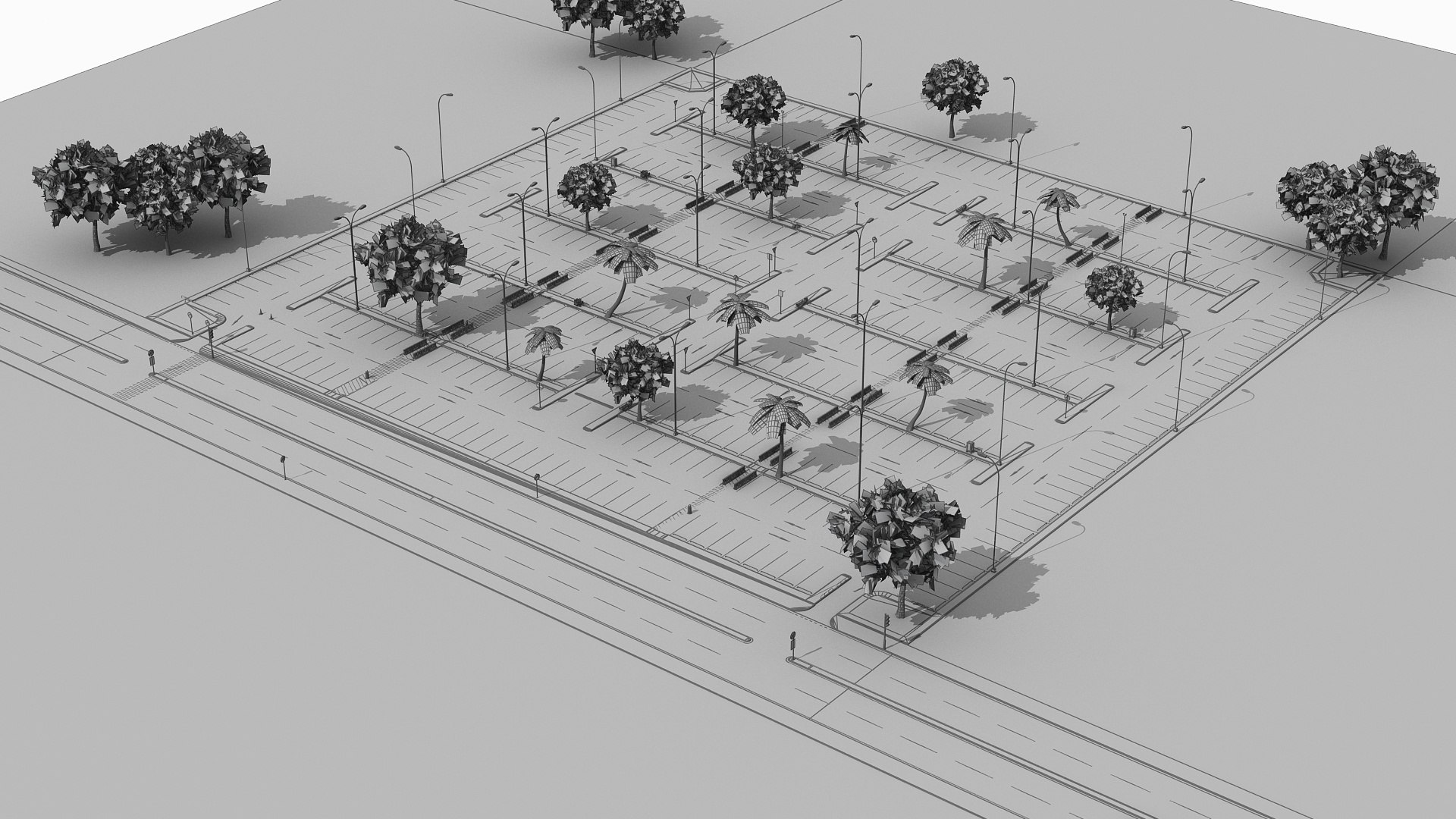 Car park 3D model - TurboSquid 1530832