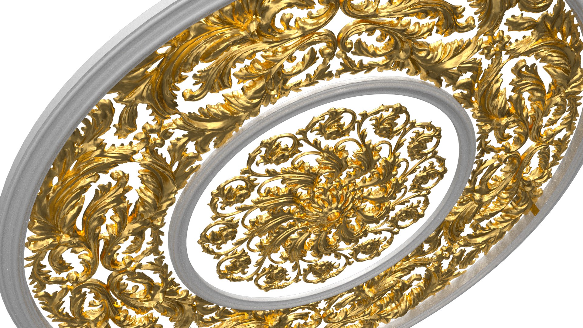 Ceiling Sockets Gypsum Plaster DR297 3D Model - TurboSquid 2125386