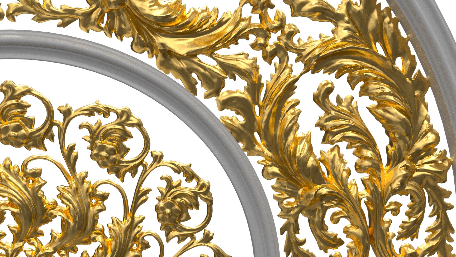 Ceiling Sockets Gypsum Plaster DR297 3D Model - TurboSquid 2125386