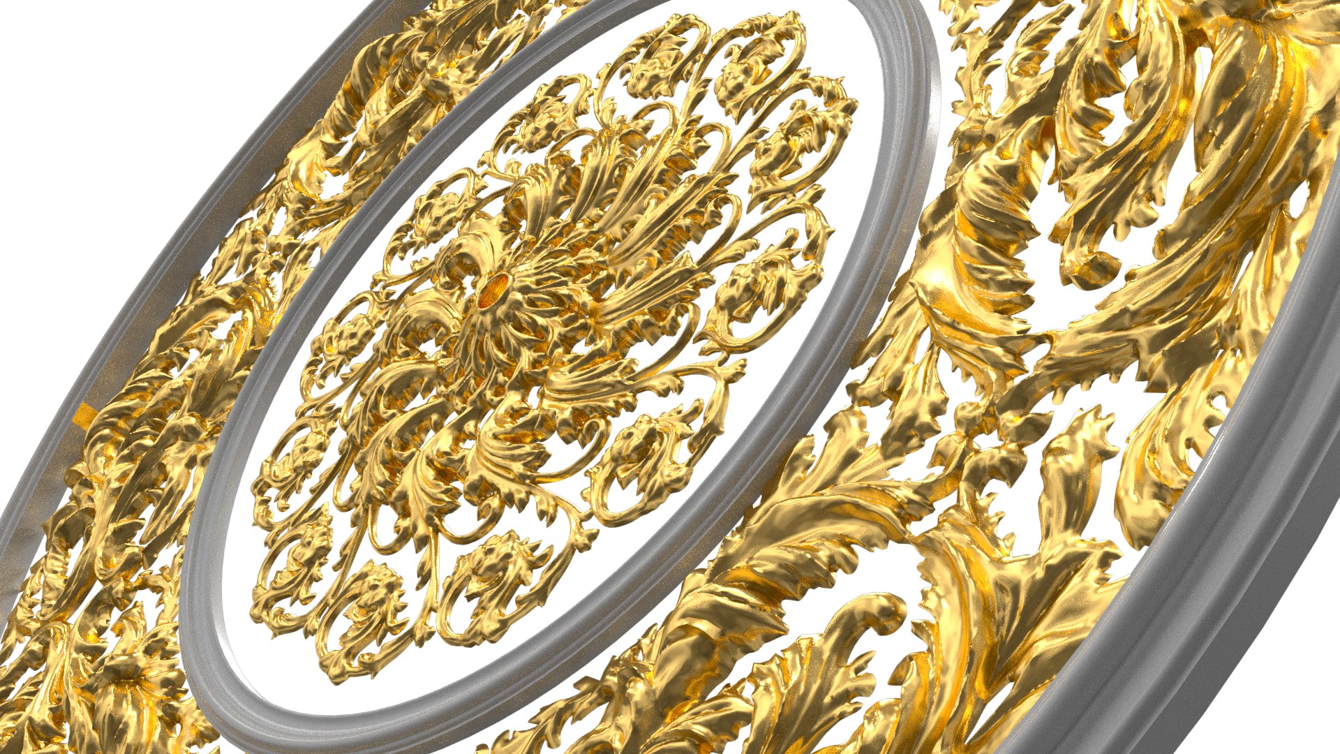 Ceiling Sockets Gypsum Plaster DR297 3D Model - TurboSquid 2125386