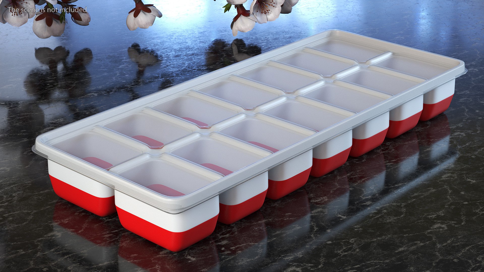 Silicone Ice Tray Red 3D - TurboSquid 2078076