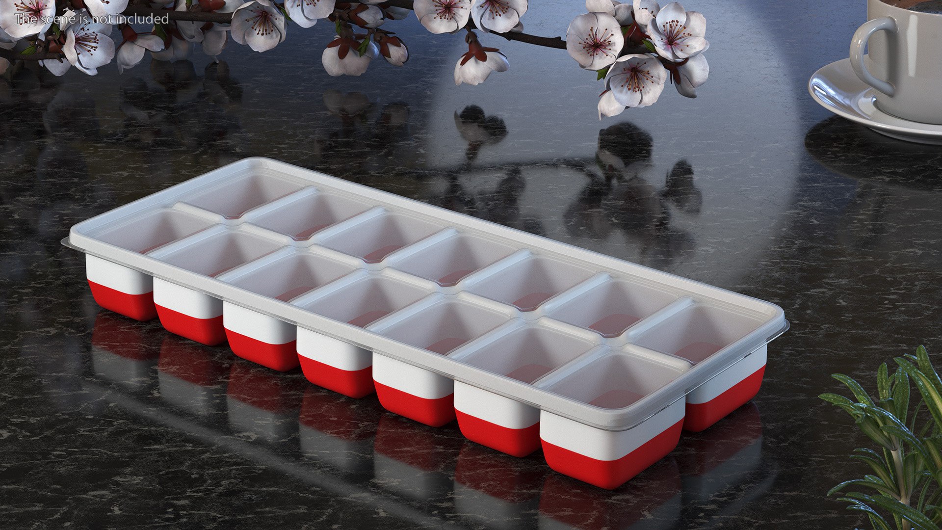 Silicone Ice Tray Red 3D - TurboSquid 2078076