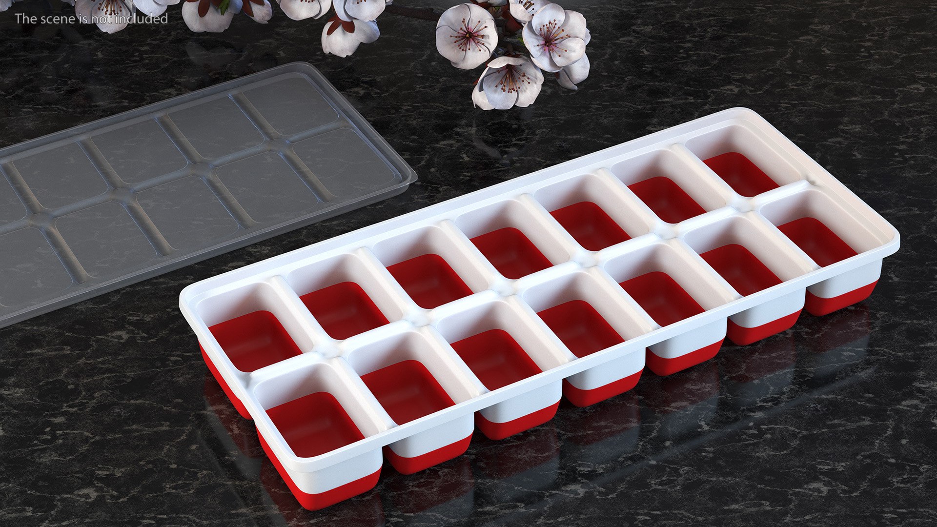 Silicone Ice Tray Red 3D - TurboSquid 2078076